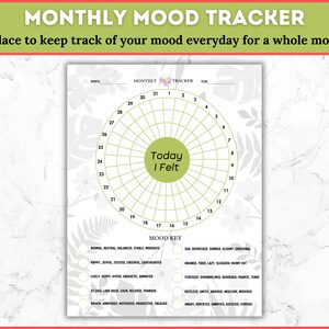 Mood Tracker Journal for Teens, Monthly, Weekly, and Daily Tracking ...