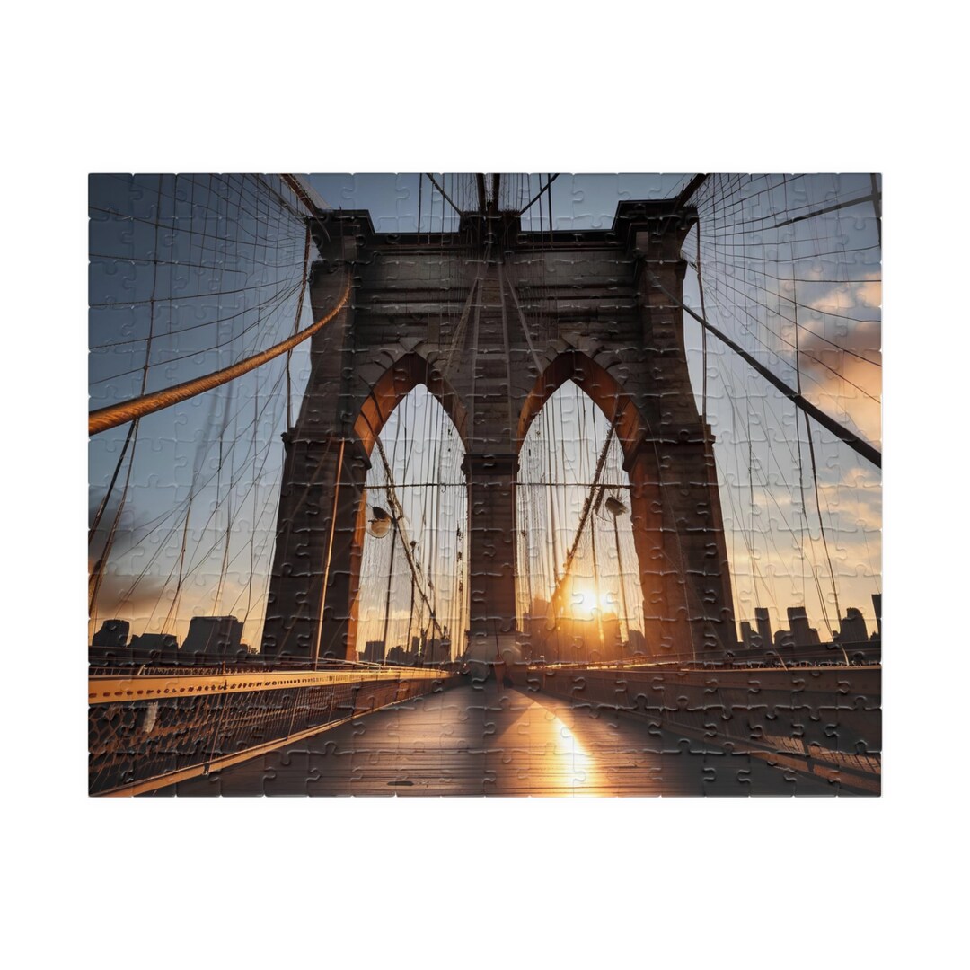 Brooklyn Bridge Puzzle, Unique Jigsaw, Family, Adults, Gift, Game Night ...