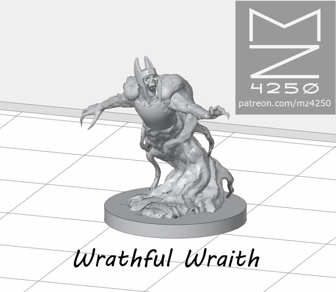 Wrathful Wraith Dnd Wraith Ghost Miniatures Specter Ttrpg Fantasy 3d ...
