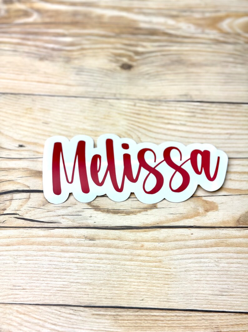 Custom Name Sticker in Melissa Font Personalized Decal Car Vinyl ...
