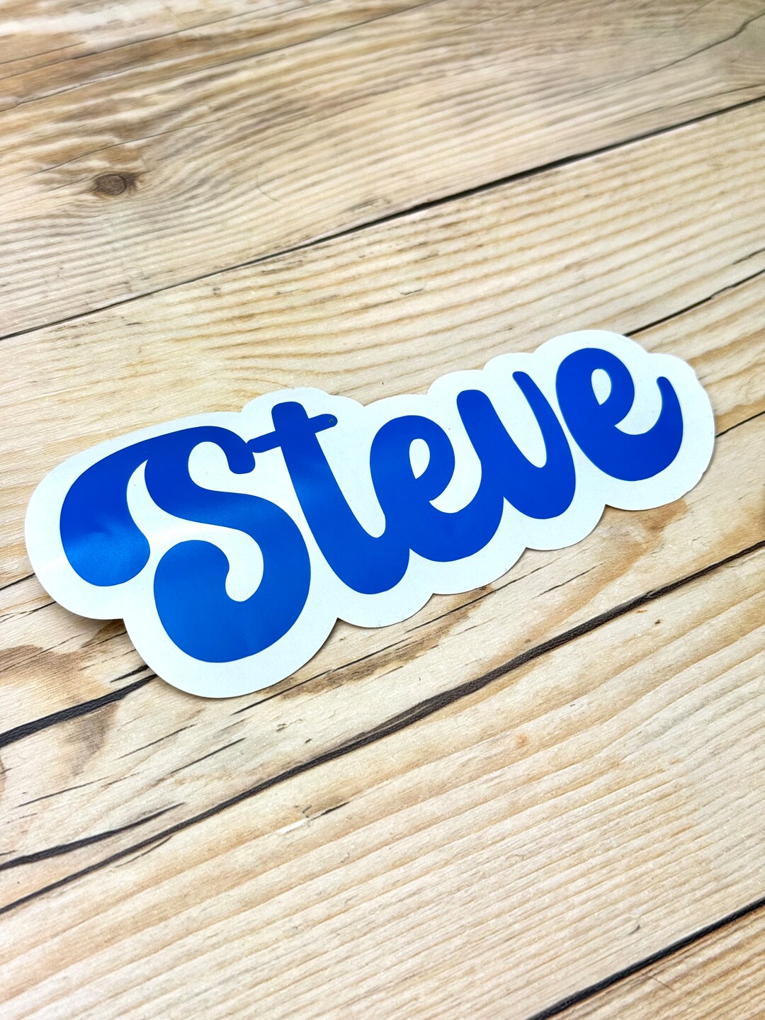 Custom Name Sticker in Steve Font, Personalized Decal, Car Vinyl ...