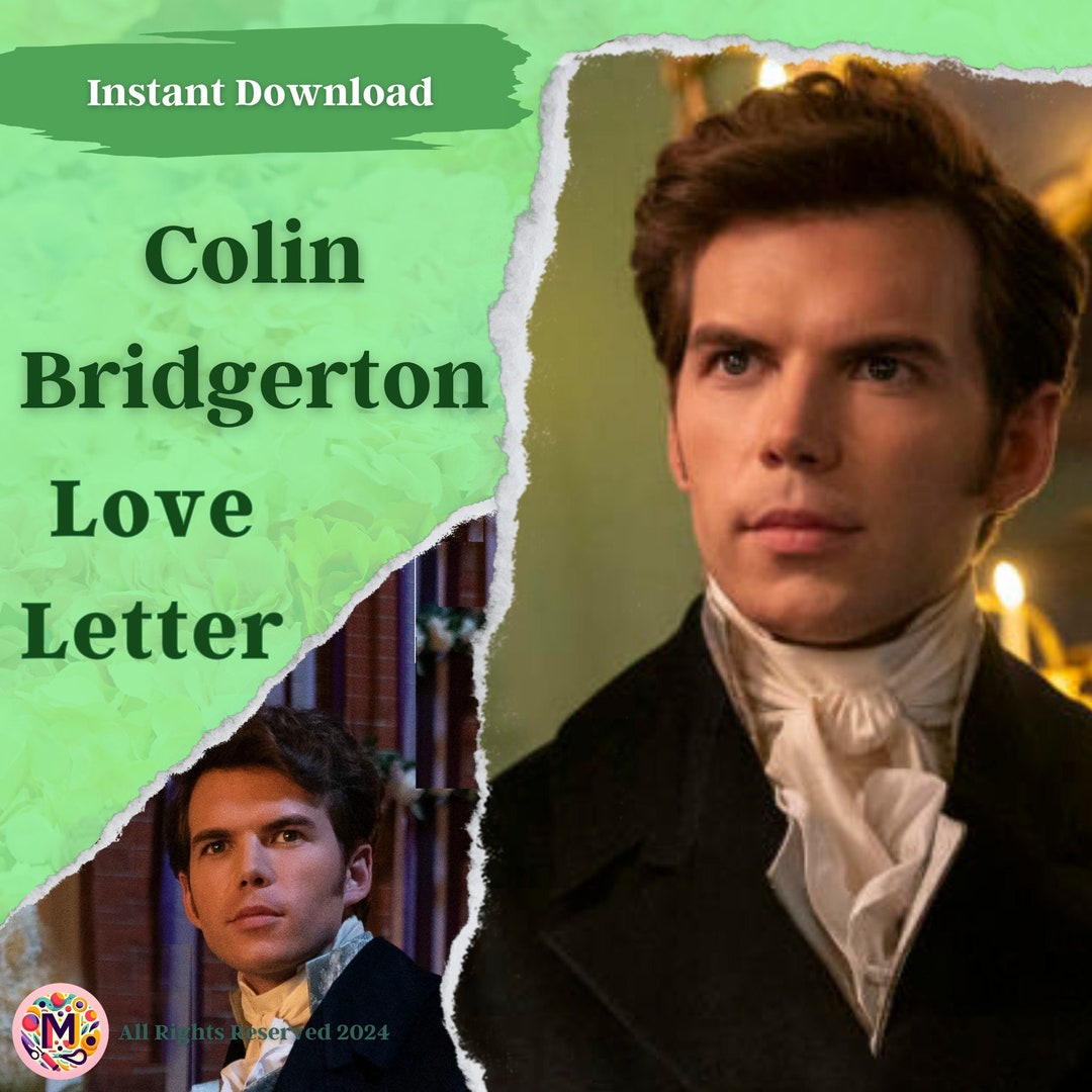Colin Bridgerton Love Letter, Comfort Character Letter, Bridgerton ...