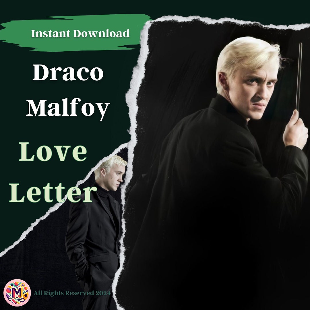 Draco Malfoy Love Letter, Character Letter, Magic School Fan Art, Draco ...