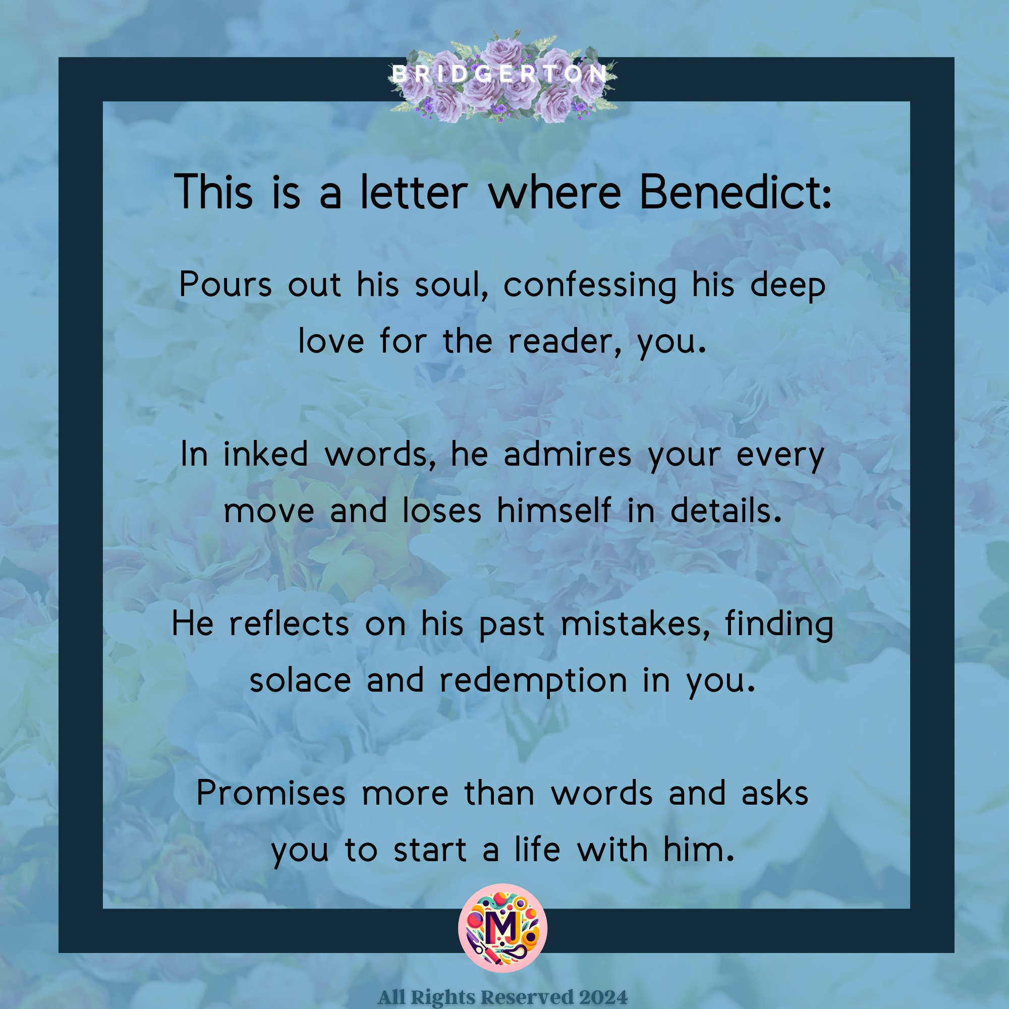 Benedict Bridgerton Love Letter, Comfort Character Letter, Bridgerton ...