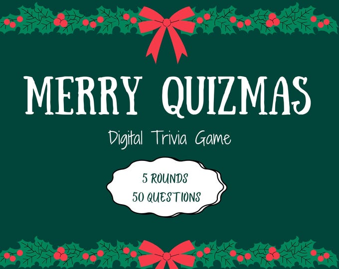 Christmas Trivia Powerpoint Game: 60 Questions, 6 Categories, Family ...