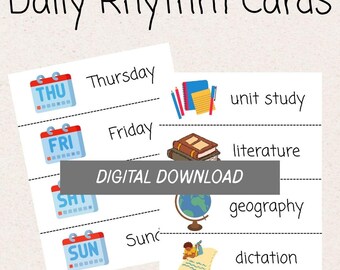 Daily Routine Cards for Children, Canva Template, Customize, Editable ...