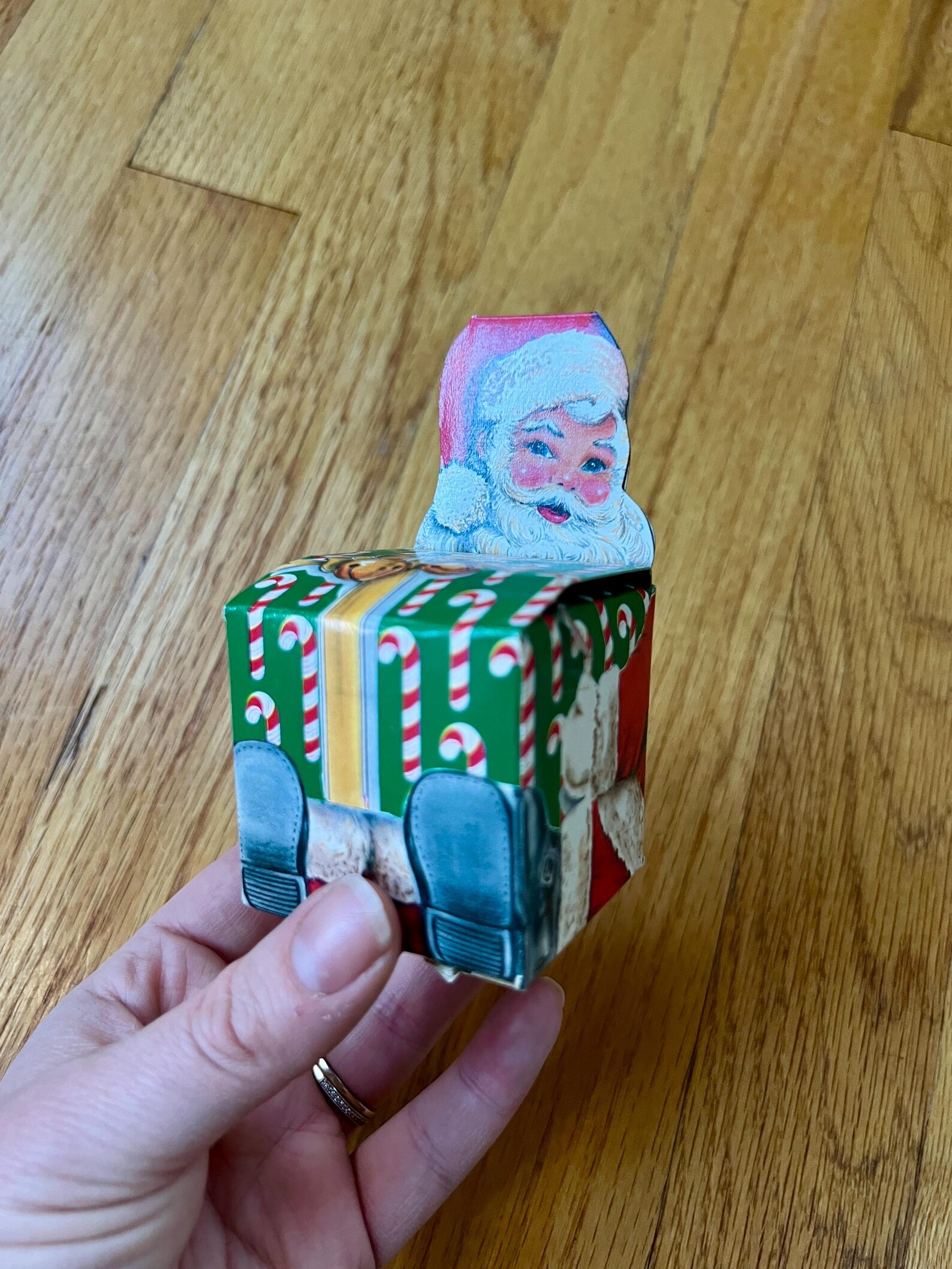 Vintage 1980s Christmas Santa Folding Paper Candy Gift Boxes - Set of 3 ...
