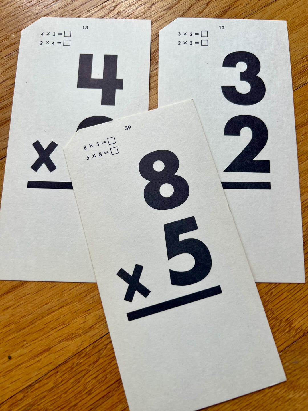 Vintage Multiplication Flashcards: Ephemera for Junk Journals and ...