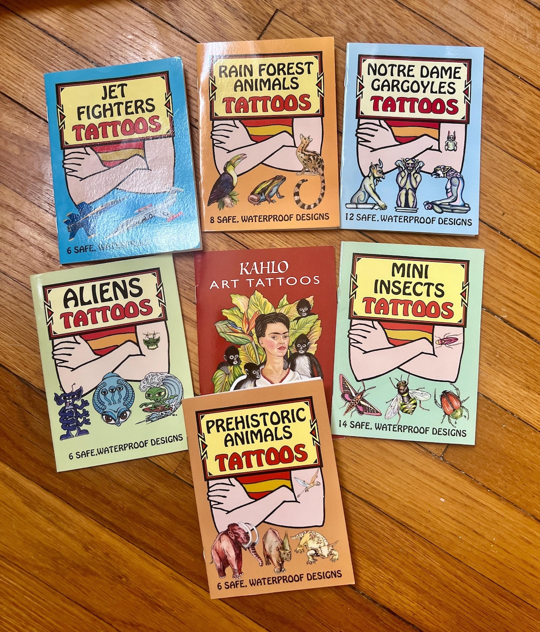 Vintage 90s Temporary Tattoo Mini Book / Various Designs by Dover ...