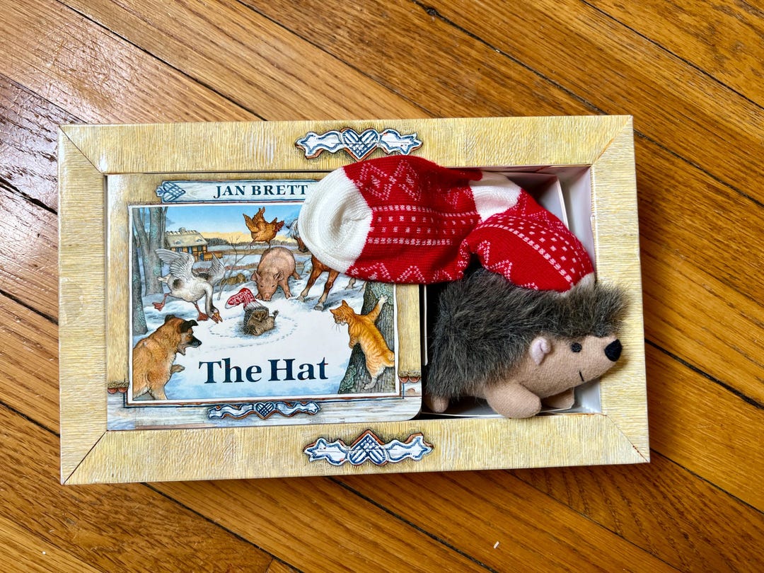 Jan Brett's the Hat Vintage 1990s Gift Set With Baby Toddler Board Book ...