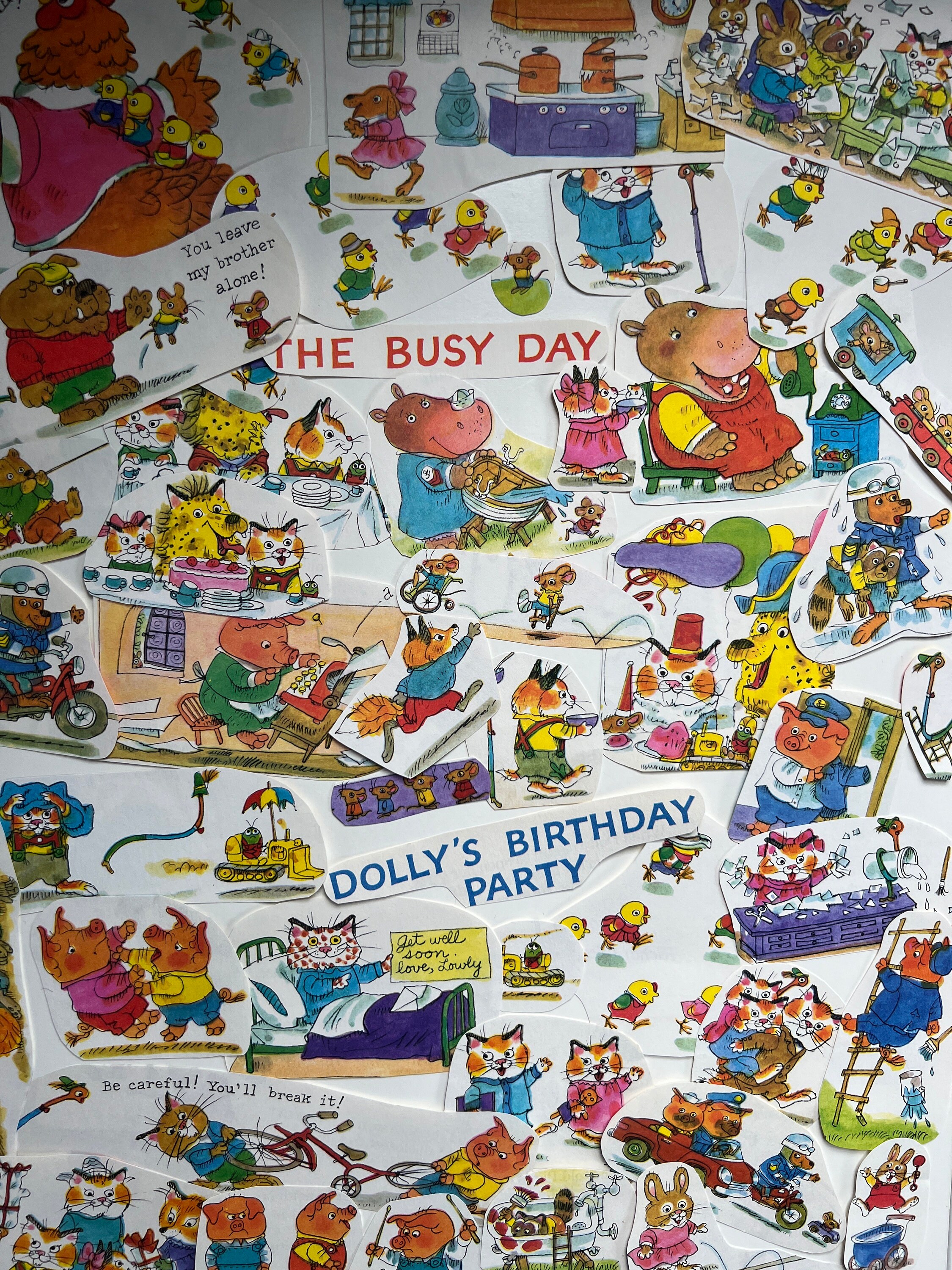 Richard Scarry Ephemera From Vintage Children's Books for Art Projects ...