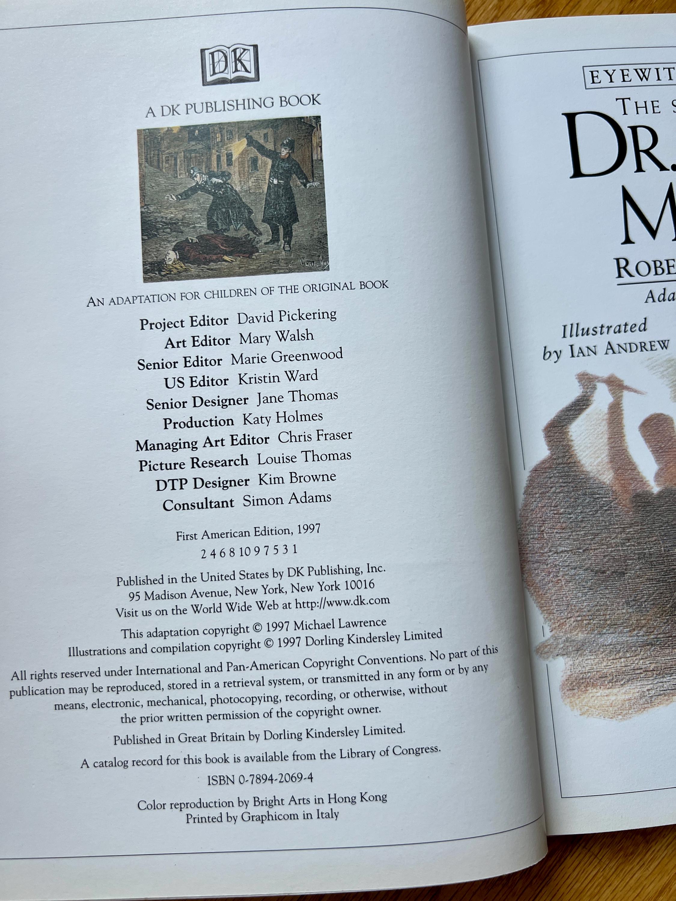 Dr. Jekyll and Mr. Hyde Vintage DK Eyewitness Classics Large Hardcover ...