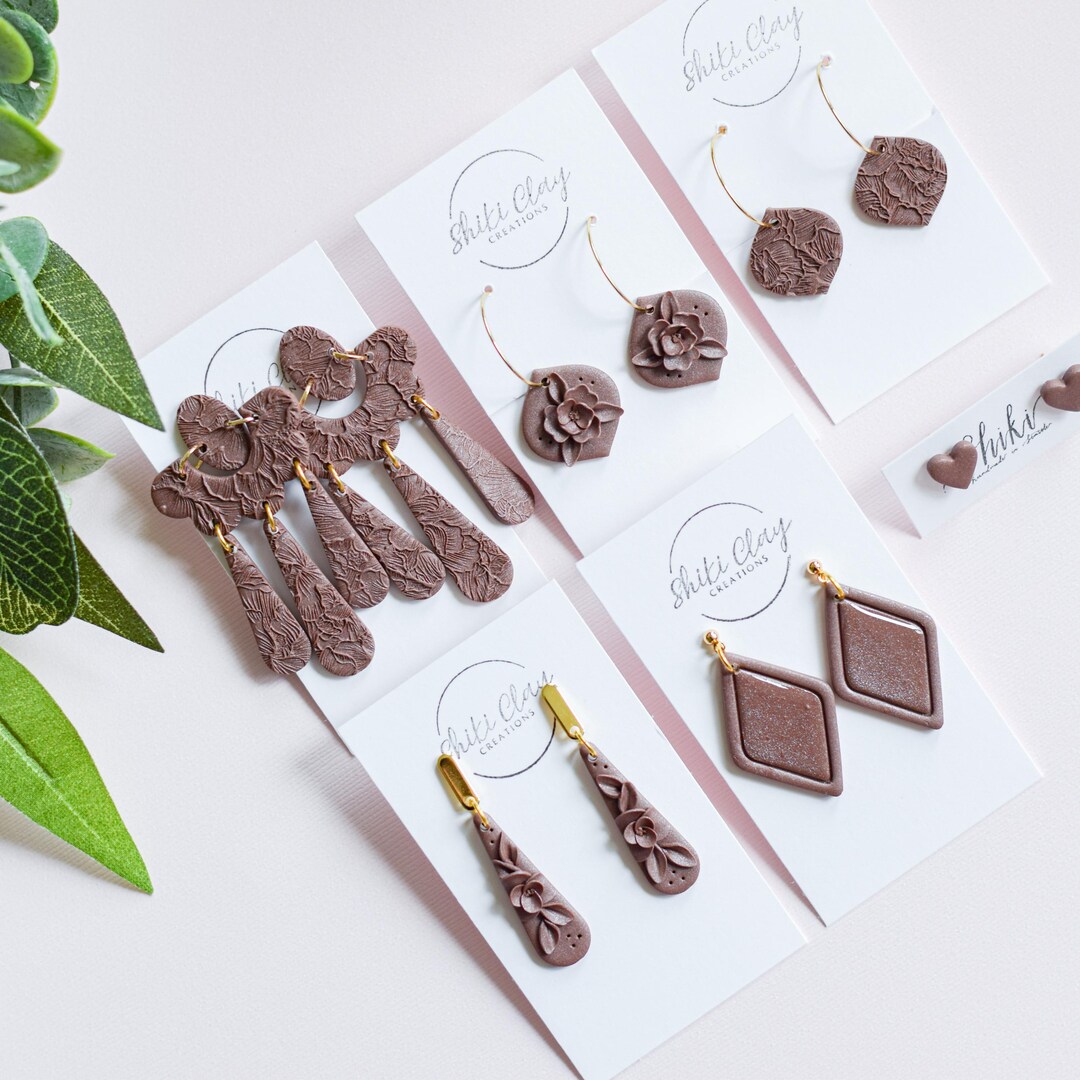 Pantone mocha Mousse Color of the Year Earrings Statement Earrings ...