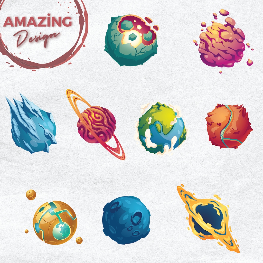 Space Colorfull Svg Planets Svg Space Clipart Planets Clipart Earth