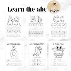Abc Worksheets (homeschool, Preschool, Pre-k, Alphabet, a to Z, Toddler ...