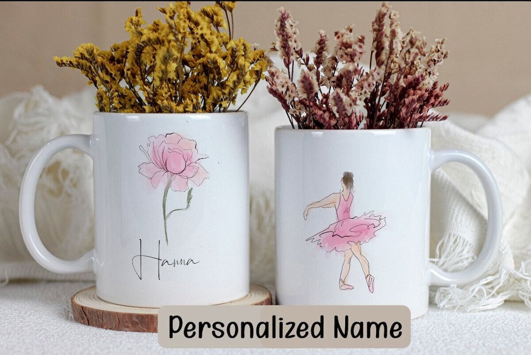 Personalized Ballet Dancer Mug, Custom Ballerina Mug With Name, Perfect ...