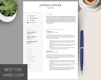 ATS Resume Template, ATS Friendly Resume Template, Google Docs, Word, 1 ...