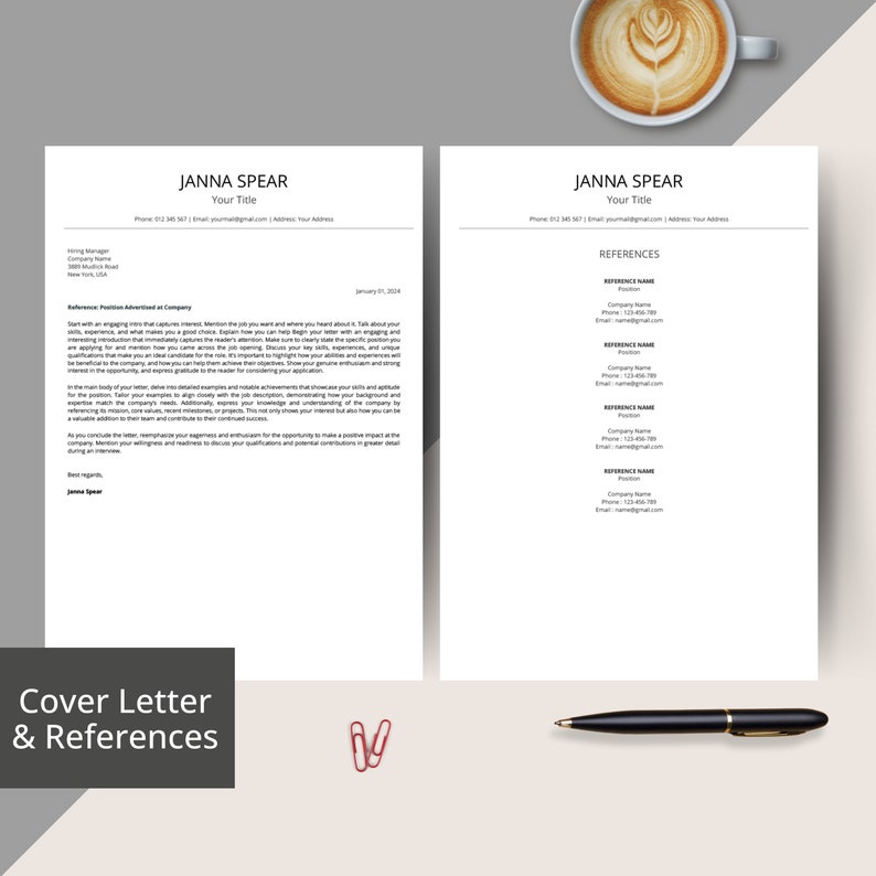 ATS Resume Template, ATS Friendly Resume Template, Google Docs, Word, 1 ...