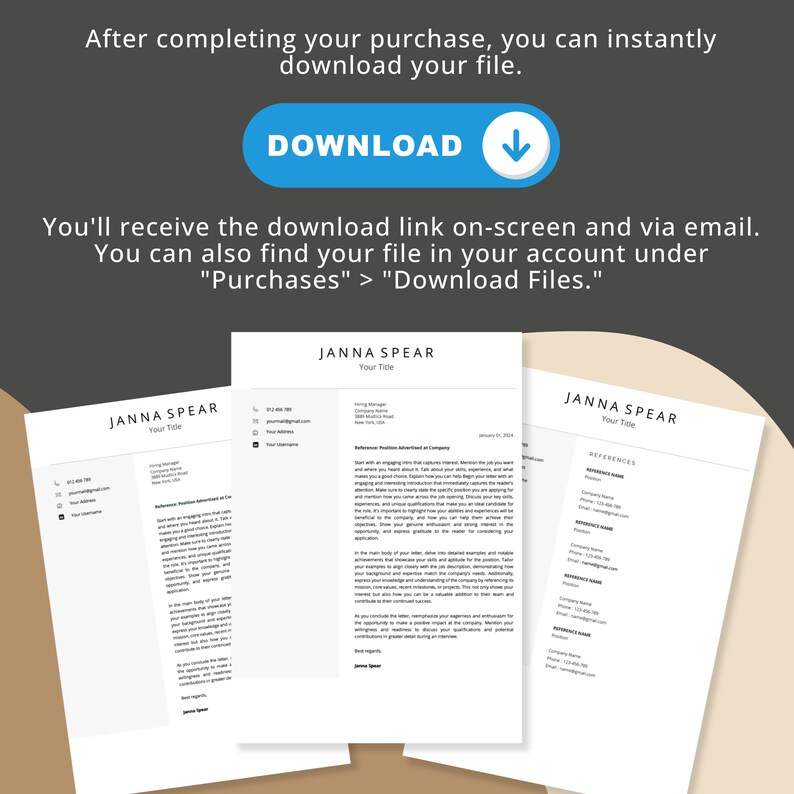 ATS Resume Template, ATS Friendly Resume Template, Google Docs, Word, 1 ...