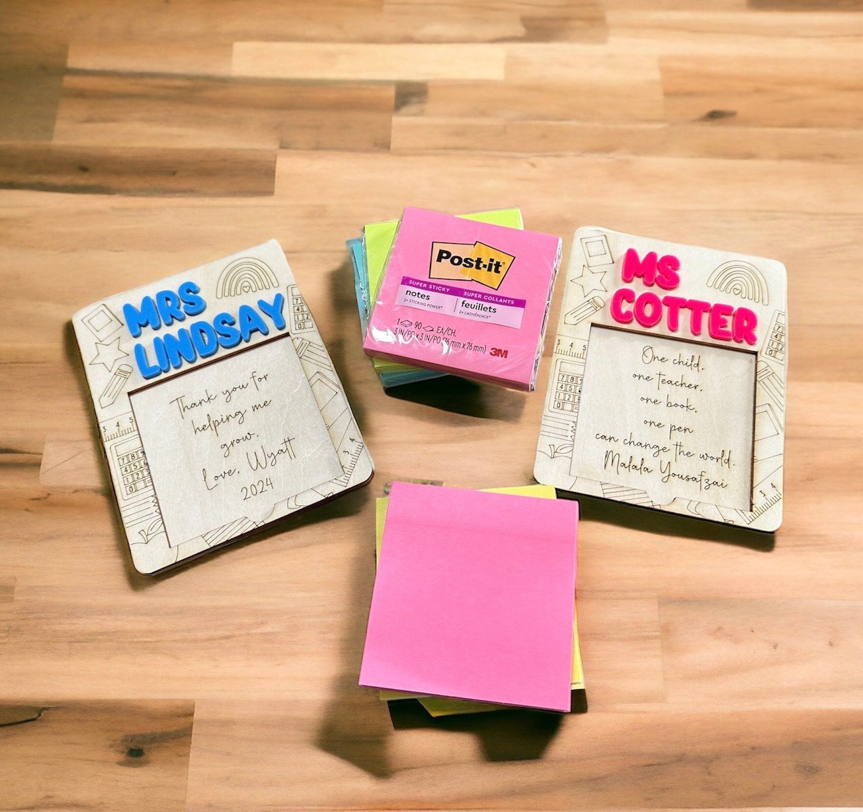 Teacher Gift Post It Note Holder/teacher Appreciation/end of the Year ...