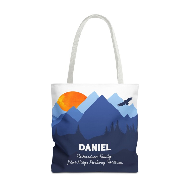 Custom Mountain Design Tote Bag: Blue Ridge Parkway Camping Gift - Etsy