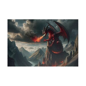 Red Dragon Puzzle in 110, 252, 520, or 1014 Pieces, 1000 Pieces, Unique ...