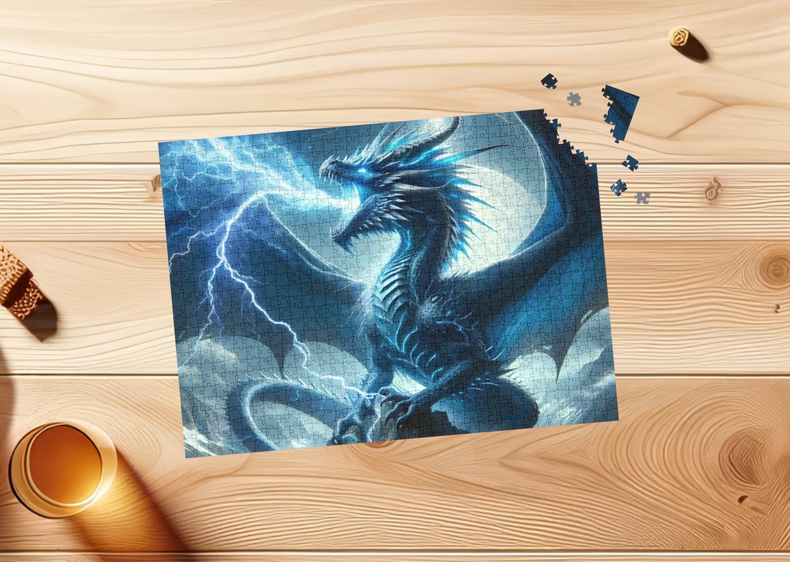 Blue Dragon Puzzle 110, 252, 520, 1014-piece Adults Puzzle, Unique ...