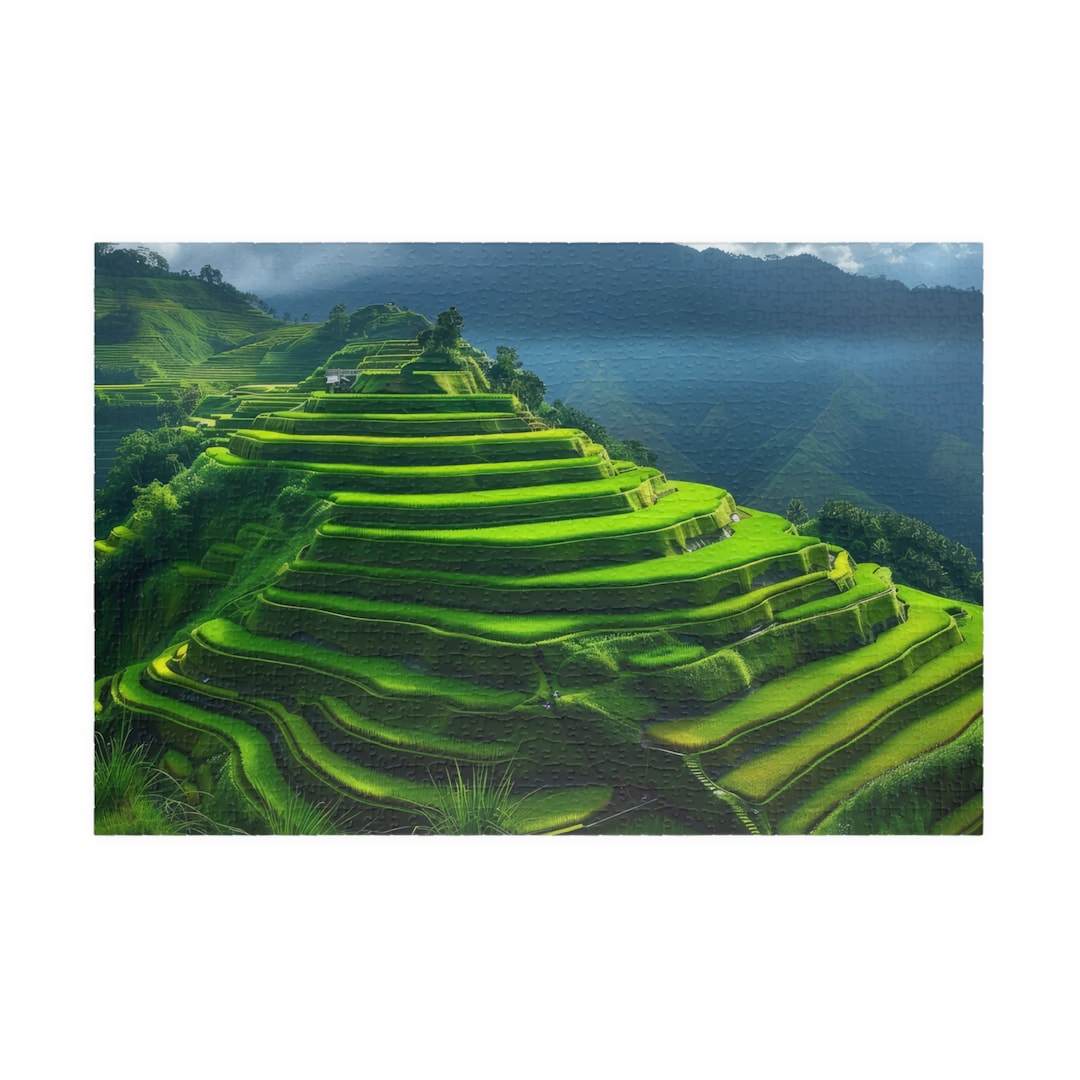 Terraced Rice Paddy Puzzle in 110, 252, 520, or 1014 Pieces, 1000 ...