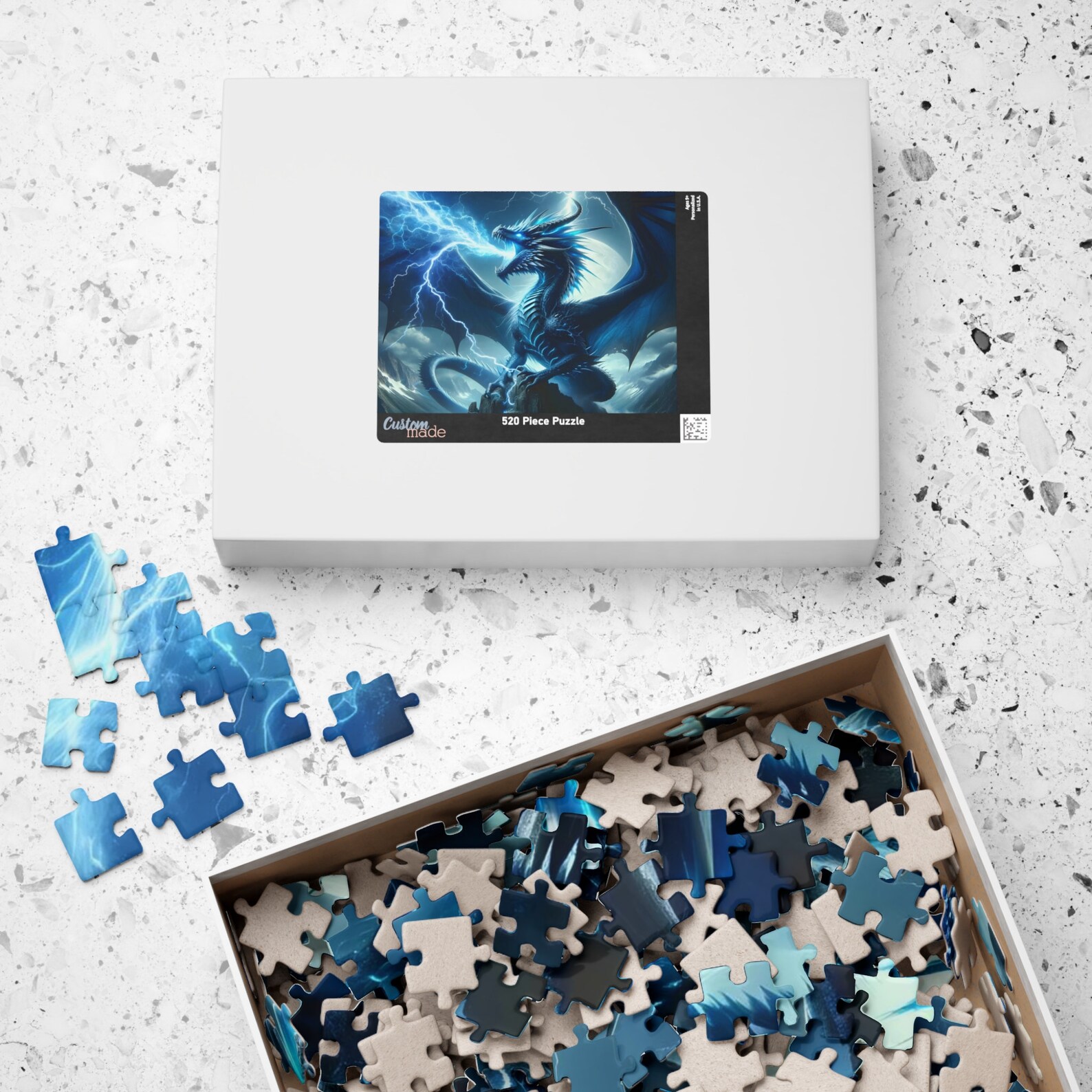 Blue Dragon Puzzle 110, 252, 520, 1014-piece Adults Puzzle, Unique ...