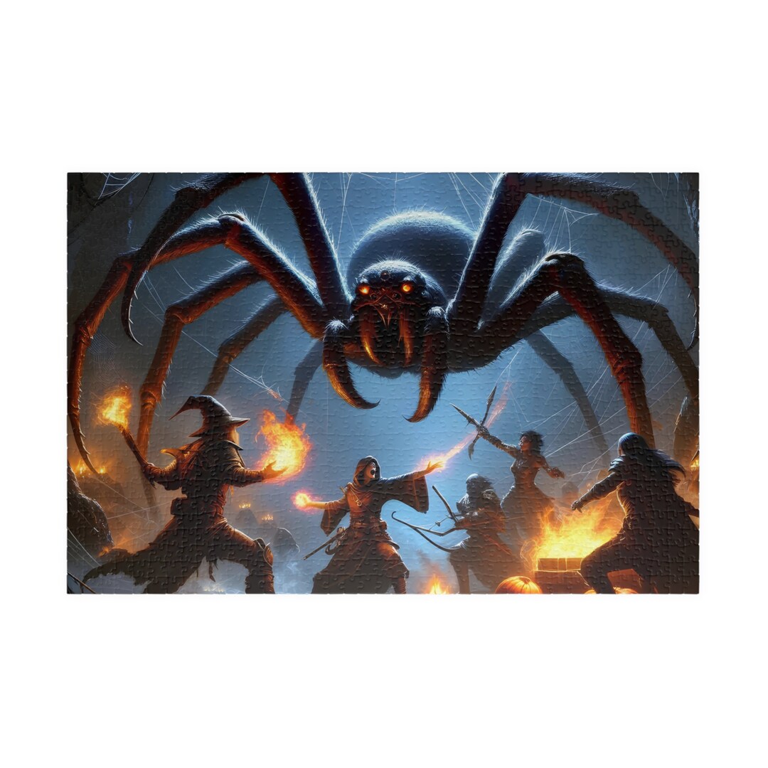 Fighting the Giant Spider Puzzle (110, 252, 520, 1014-piece) Adults ...