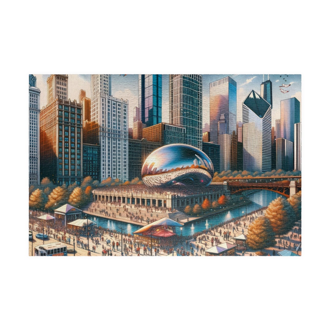 Chicago, Illinois Puzzle (110, 252, 520, 1014-piece) Adults Puzzle ...