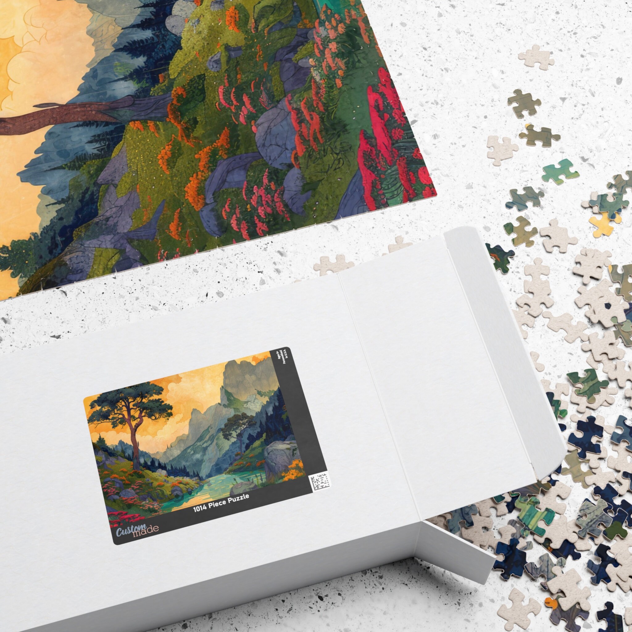 Art Nouveau Inspired Landscape Puzzle in 110, 252, 520, or 1014 Pieces ...
