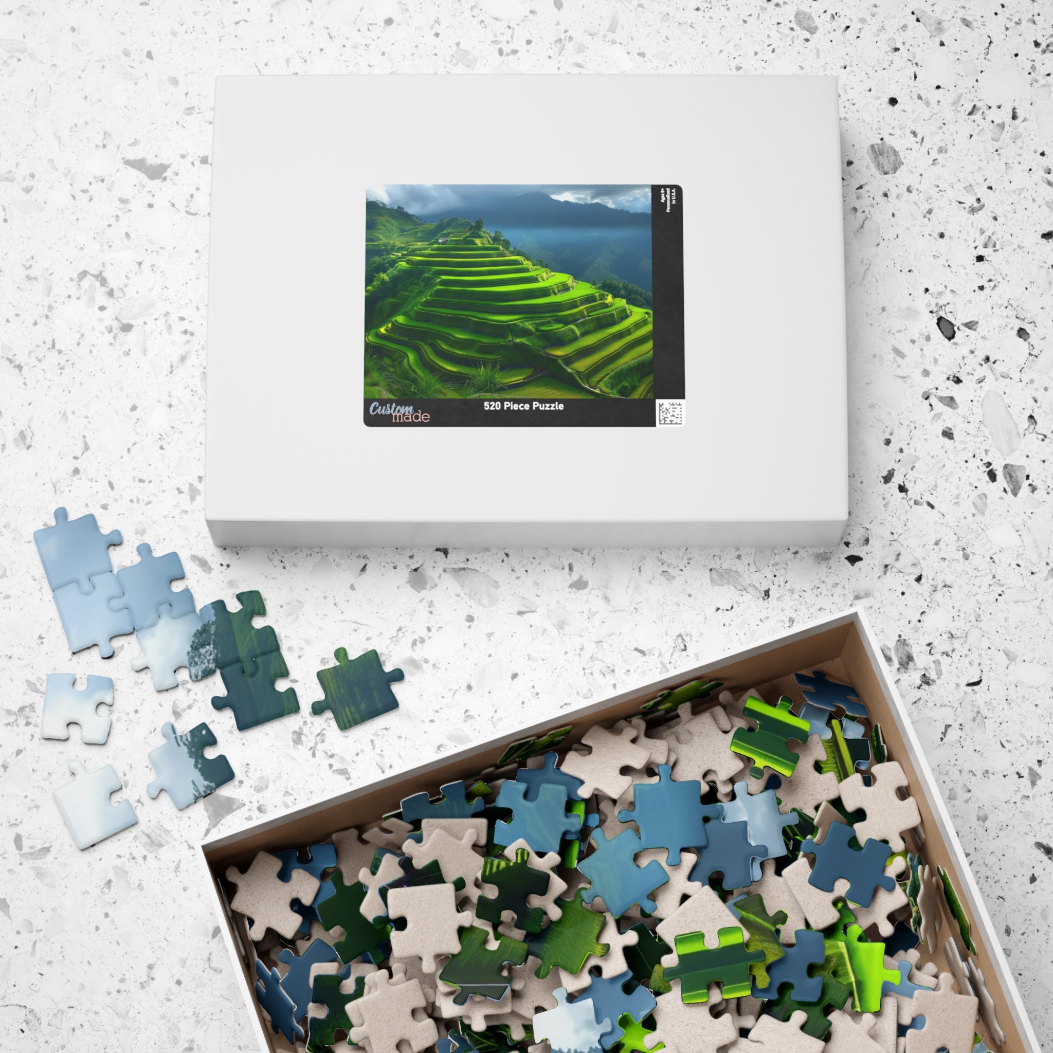 Terraced Rice Paddy Puzzle in 110, 252, 520, or 1014 Pieces, 1000 ...