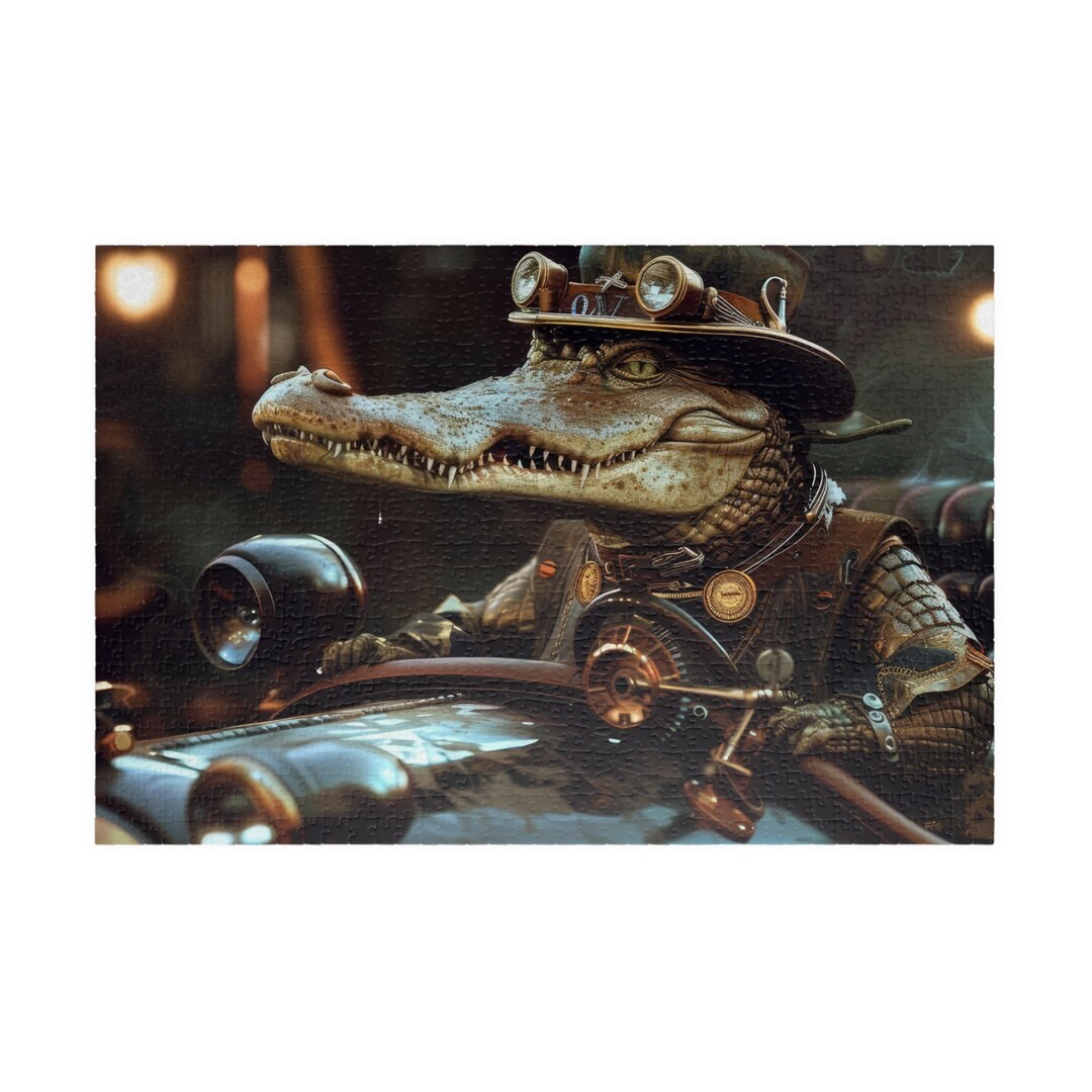 Steampunk Alligator Puzzle in 110, 252, 520, or 1014 Pieces, 1000 ...