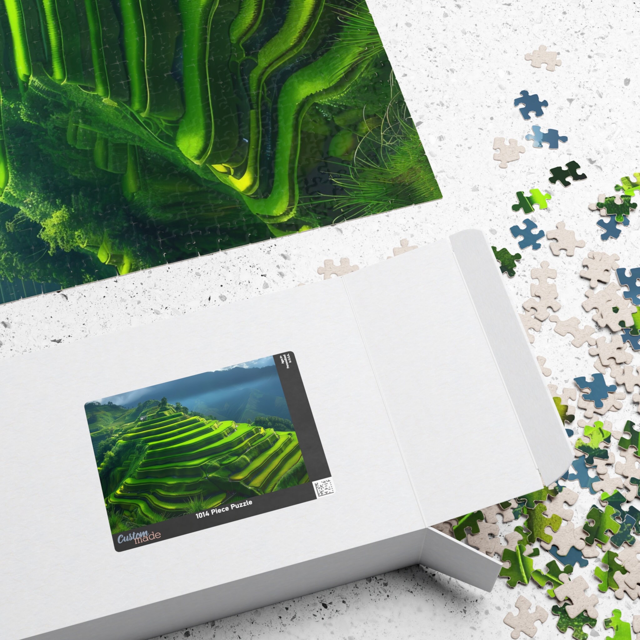 Terraced Rice Paddy Puzzle in 110, 252, 520, or 1014 Pieces, 1000 ...