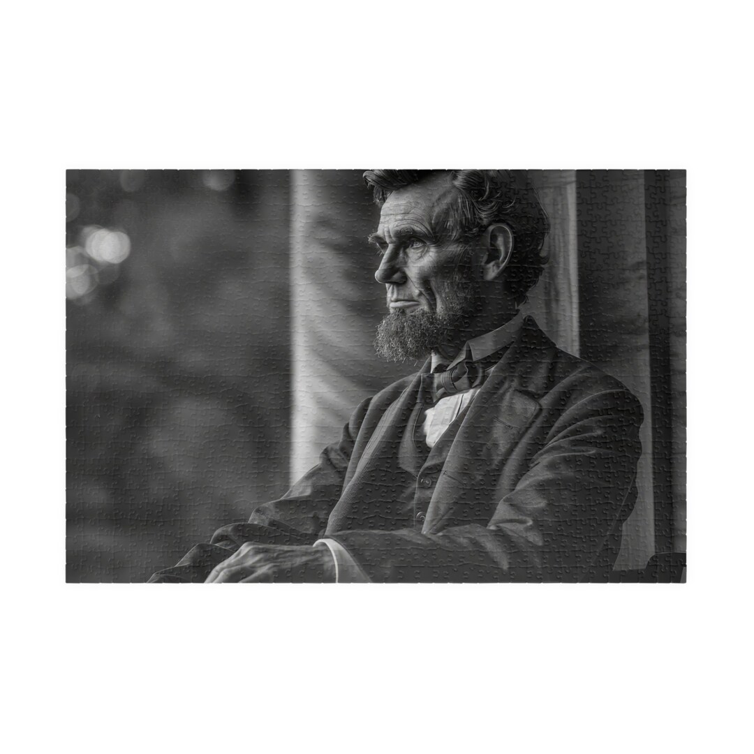 Abraham Lincoln Puzzle in 110, 252, 520, or 1014 Pieces, 1000 Pieces ...