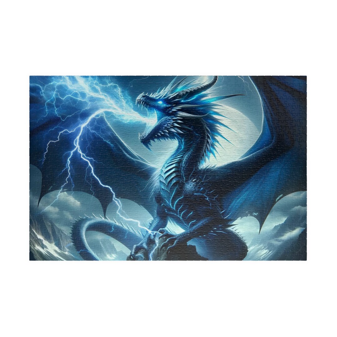 Blue Dragon Puzzle (110, 252, 520, 1014-piece) Adults Puzzle, Unique ...
