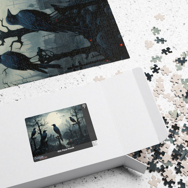 A Murder of Crows Puzzle in 110, 252, 520, or 1014 Pieces, 1000 Pieces ...