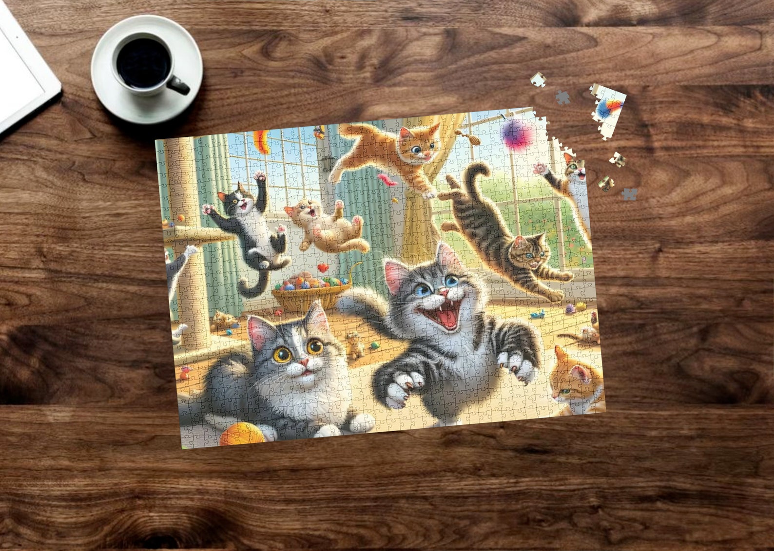 Crazy Cat Puzzle 110, 252, 520, 1014-piece Adults Puzzle, Unique Jigsaw ...