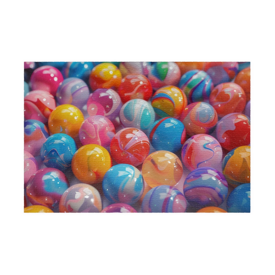 Collection of Colorful Marbles Puzzle in 110, 252, 520, or 1014 Pieces ...