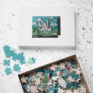 Paper Cutout Castle Puzzle in 110, 252, 520, or 1014 Pieces, 1000 ...
