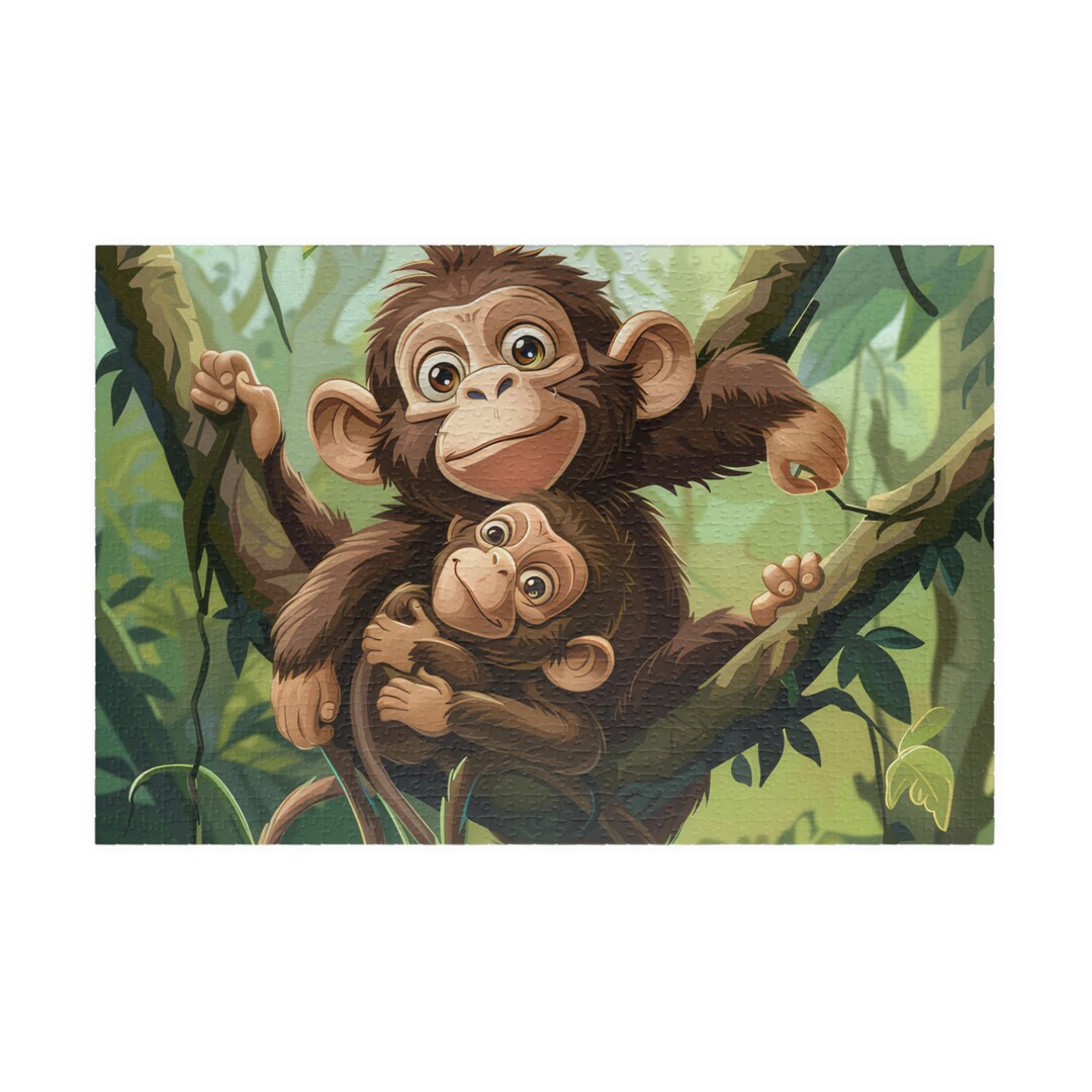 Colorful Cartoon Monkeys Puzzle in 110, 252, 520, or 1014 Pieces, 1000 ...