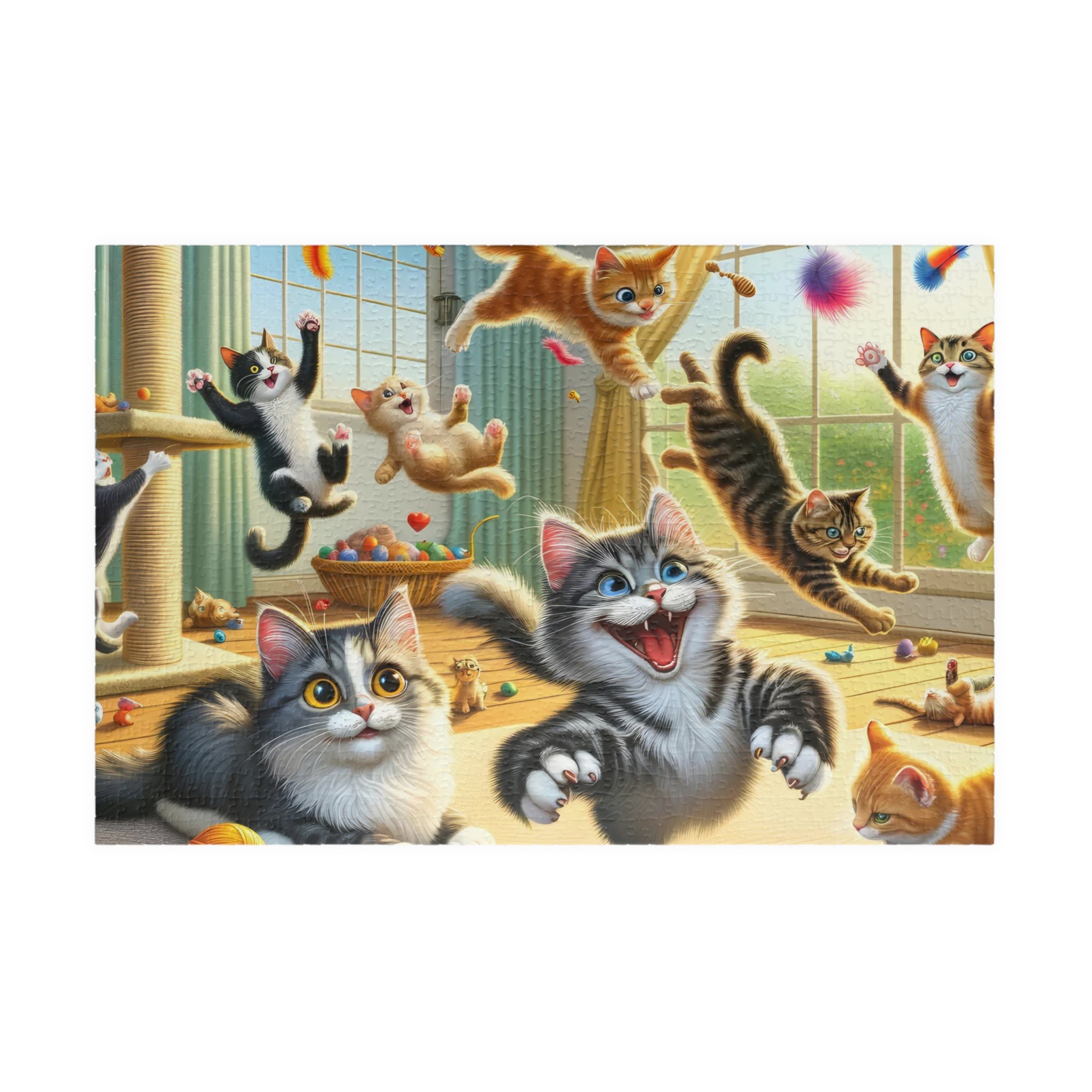 Crazy Cat Puzzle 110, 252, 520, 1014-piece Adults Puzzle, Unique Jigsaw ...