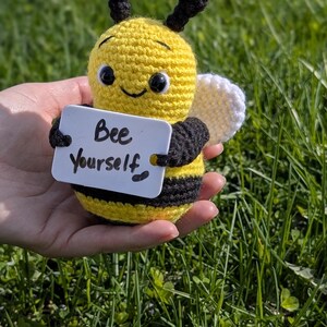 LOW-SEW Positive Bee Crochet Pattern - Amigurumi - Etsy