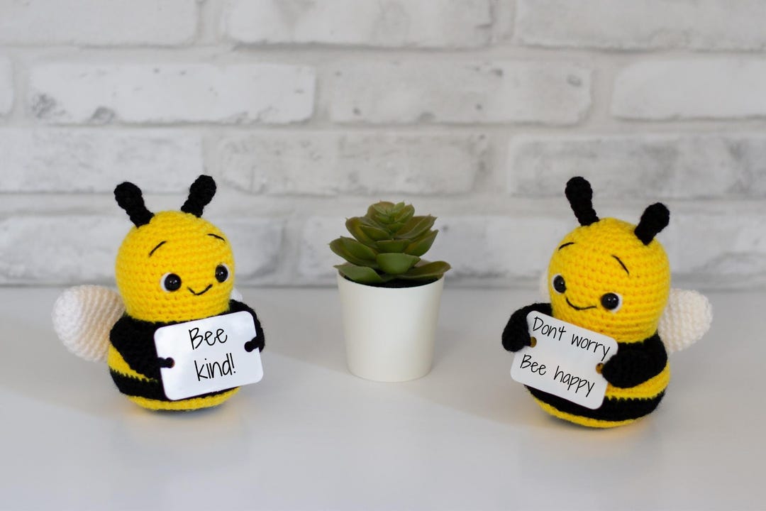 LOW-SEW Positive Bee Crochet Pattern - Amigurumi - Etsy