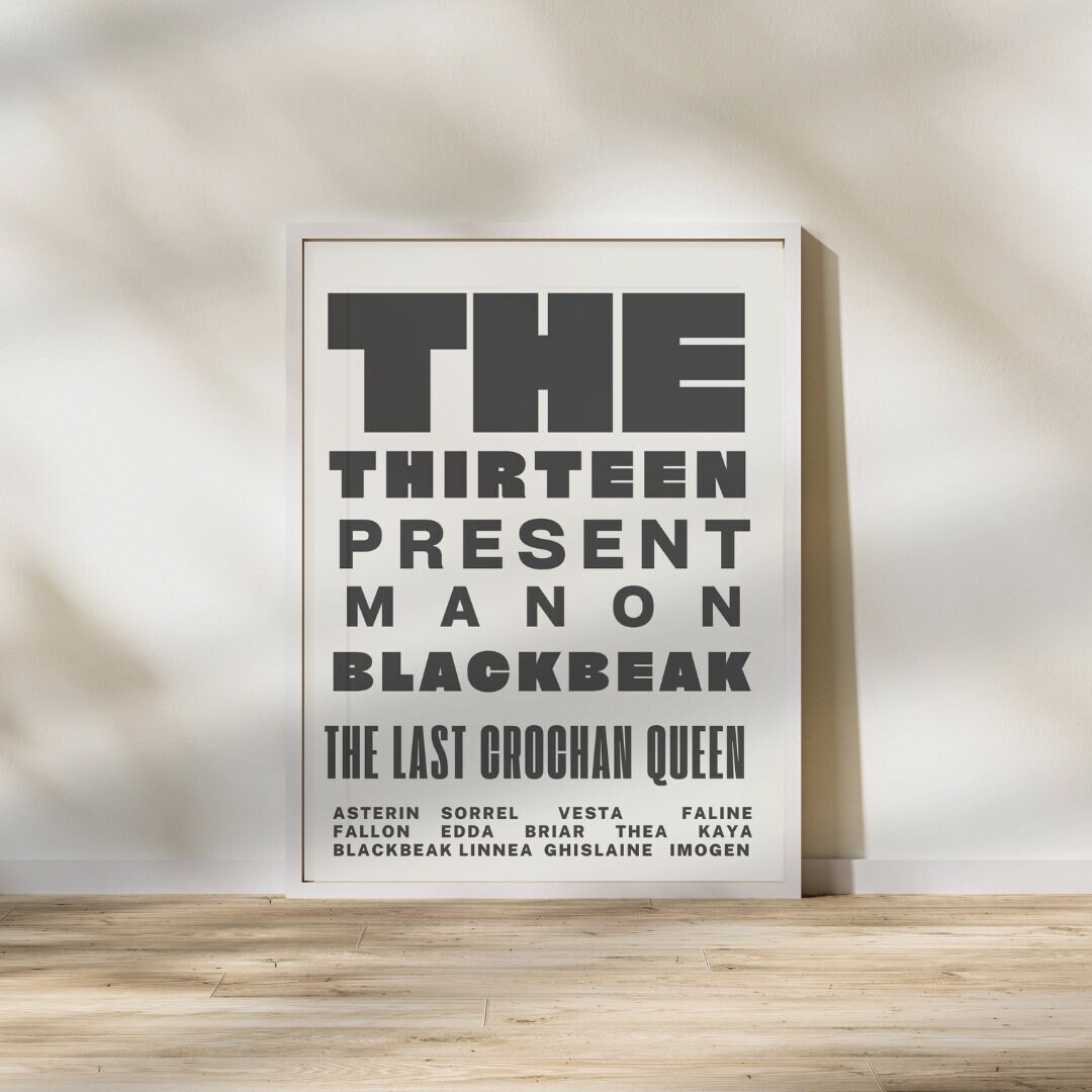 Throne of Glass Print | Manon Blackbeak | the Thirteen | 'the Thirteen Present Manon Blackbeak ...