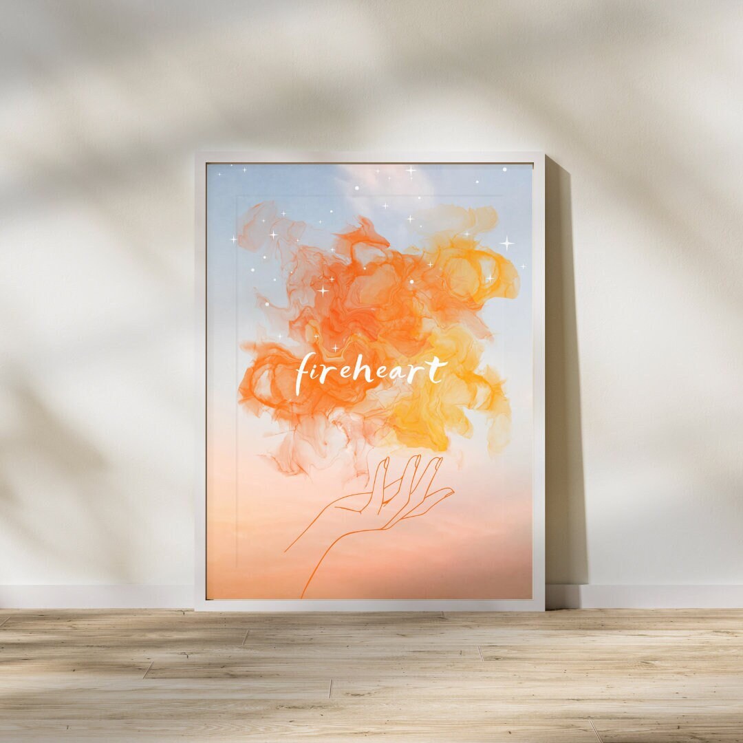 Throne of Glass Poster | Fireheart | Aelin Galathynius | Wall Art ...