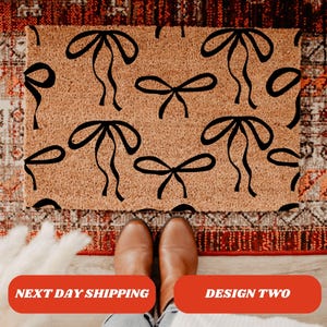 Bow Print Doormat, Bows Doormat, Gift for Her, Welcome Mat, Porch Decor, New Home Gift, New Home ...