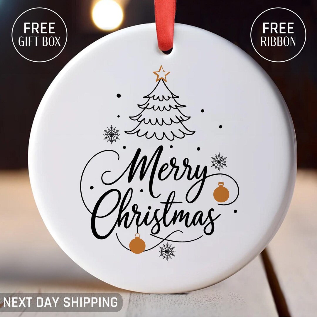 Merry Christmas Ornament, Merry Christmas Gift, Xmas Ornament ...
