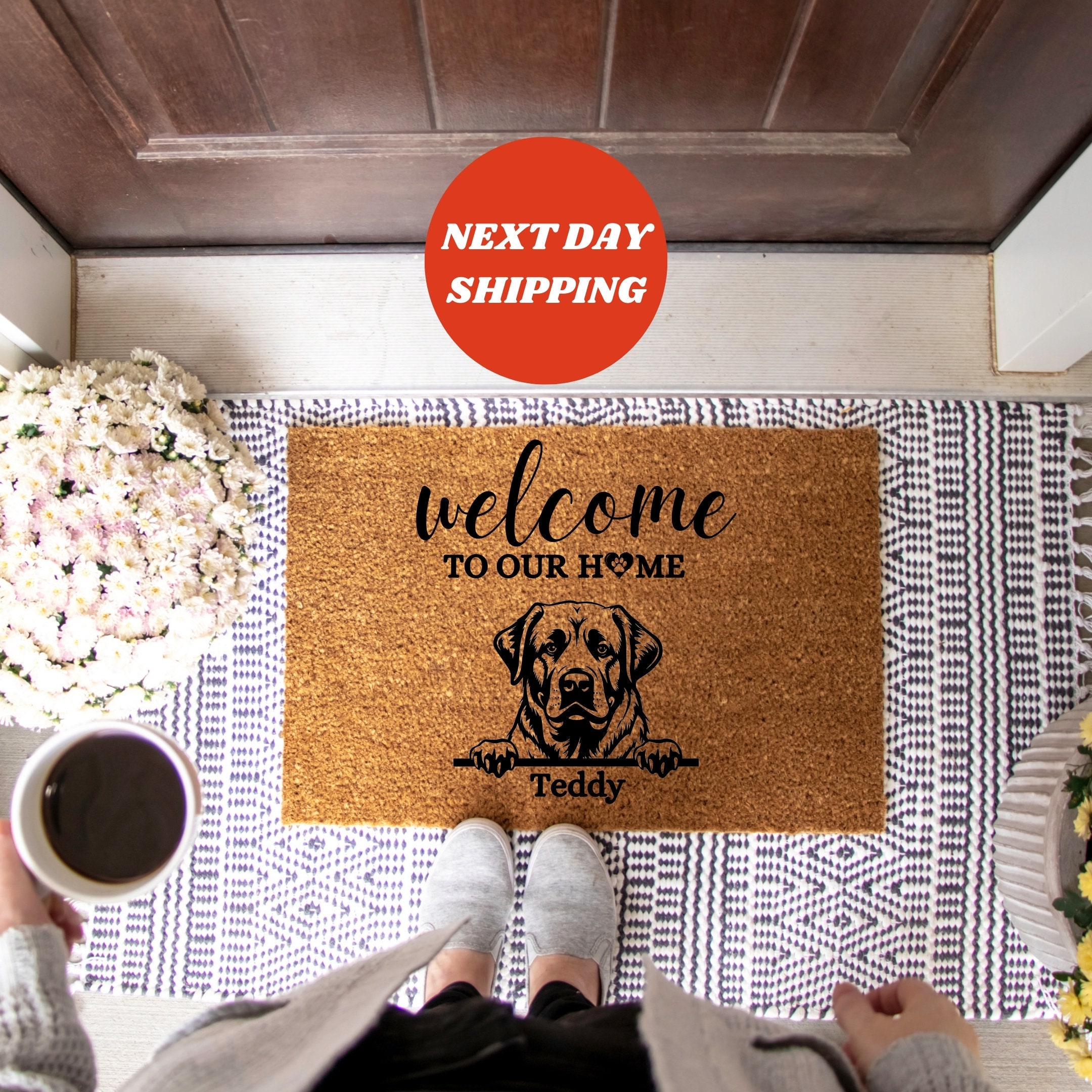 Dog Welcome Mat, Personalized Dog Gift, Unique Dog Gift, Housewarming ...
